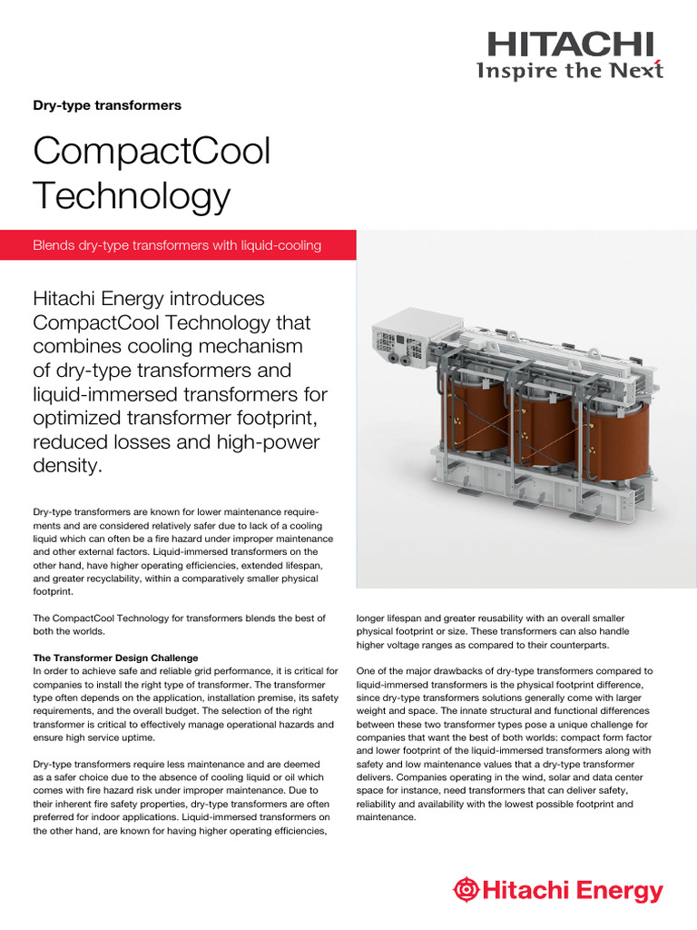 Hitachi Energy CompactCool - Technology - 2021 | PDF | Transformer ...