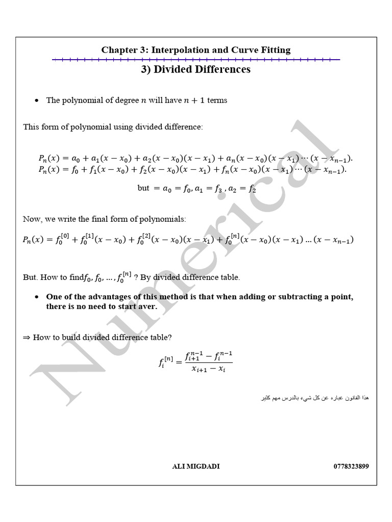 3 3 PDF | PDF | Interpolation | Mathematics
