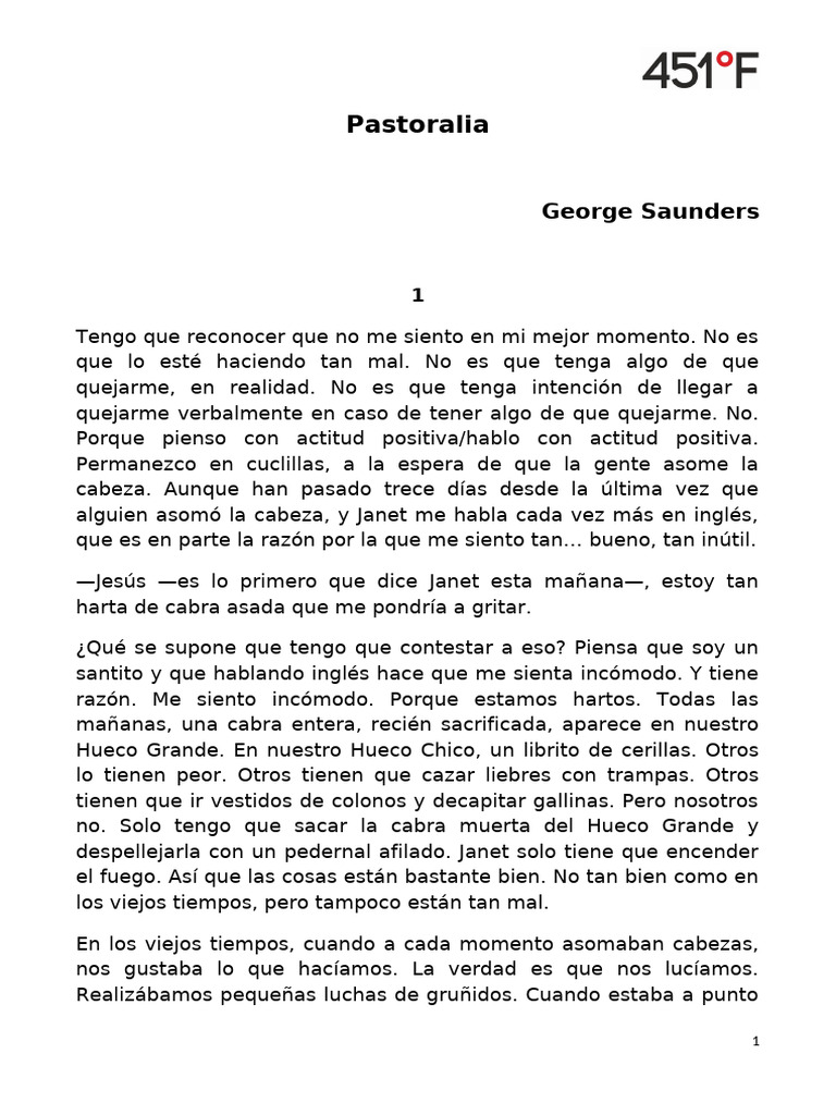 George Saunders - Pastoralia | PDF | Residuos