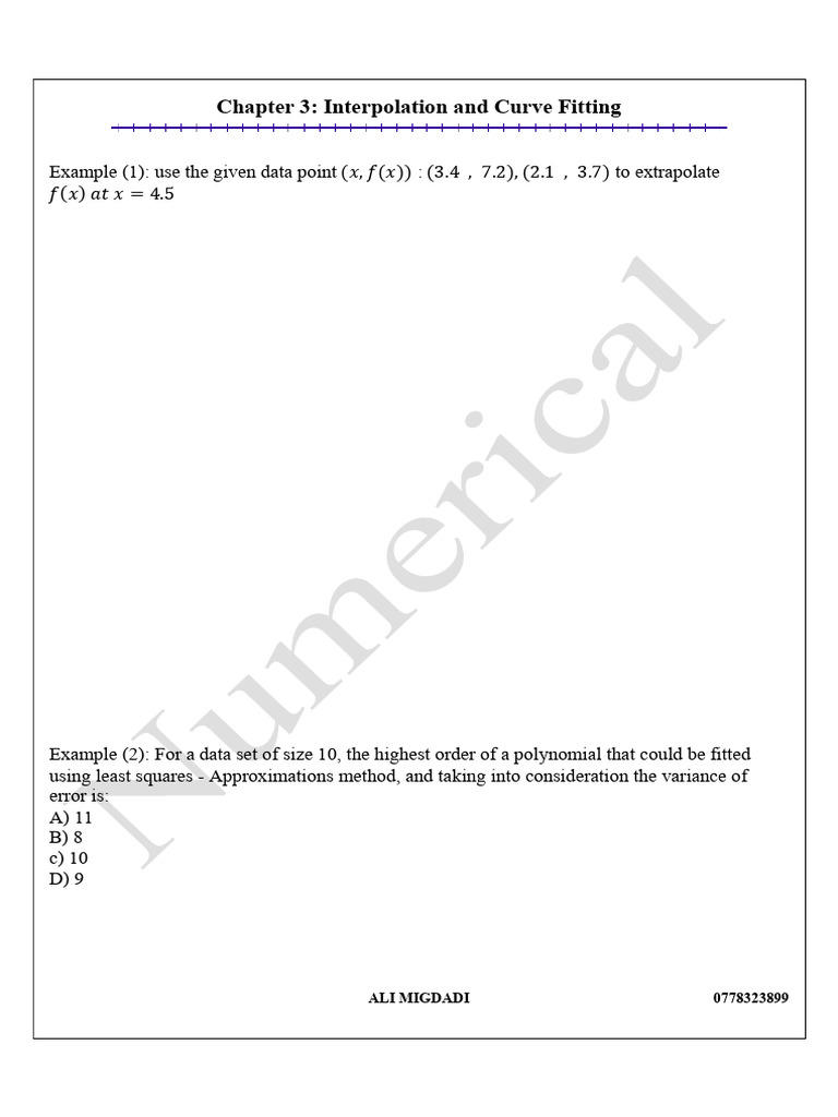 سنوات | PDF | Interpolation | Numerical Analysis