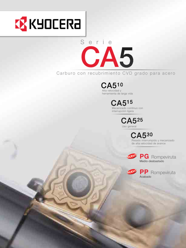 CA5 Series W ESP | PDF | Acero | Mecanizado