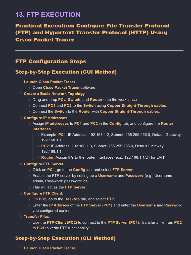 FTP Execution | PDF | File Transfer Protocol | World Wide Web