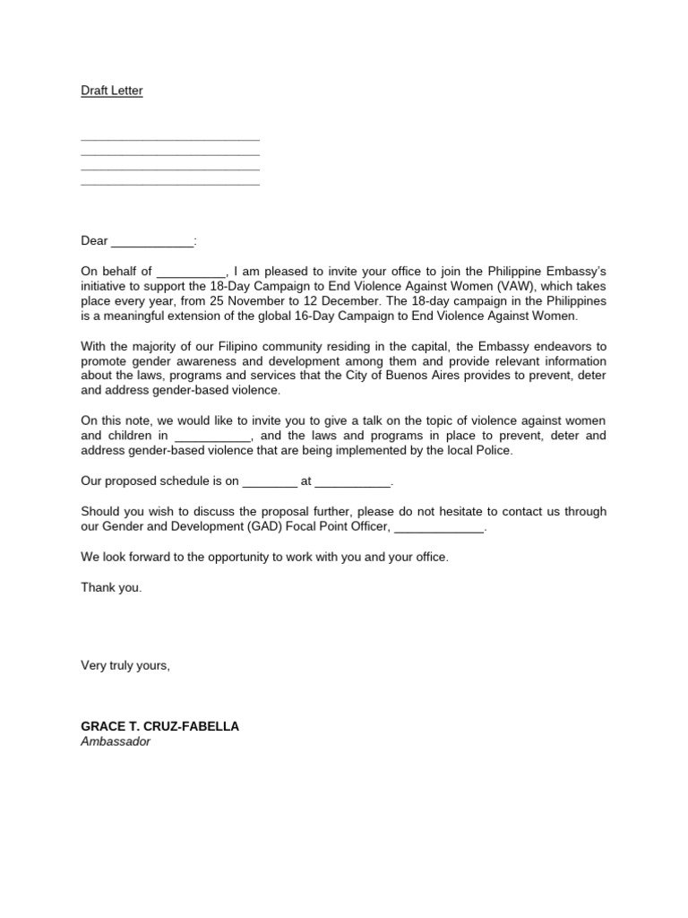 Model Letter VAWC | PDF | Social Science