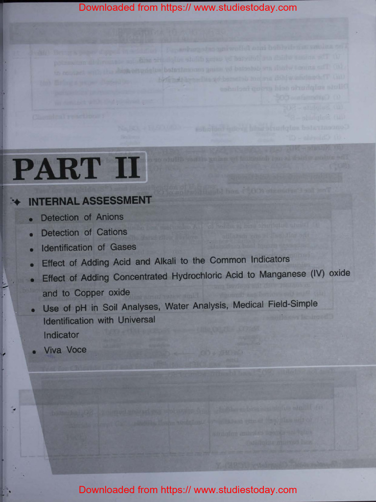 Icse Rachna Class 10 Chemistry Practical Work Pdf