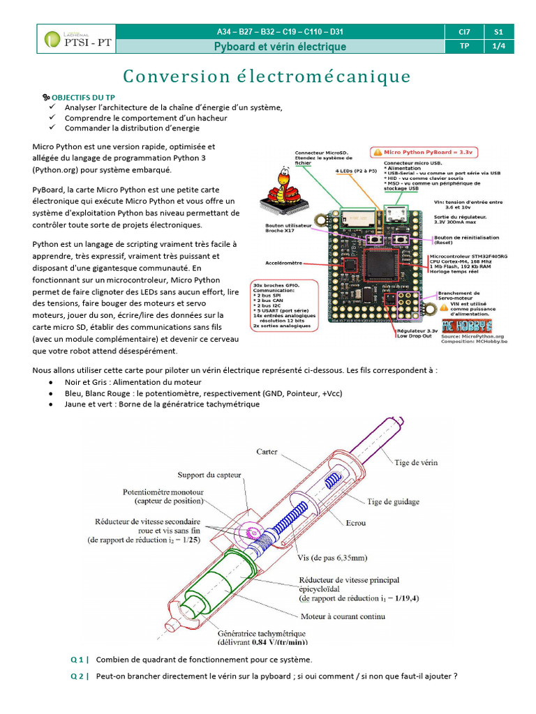 TP Pyboardv3 | PDF | Électricité | Informatique