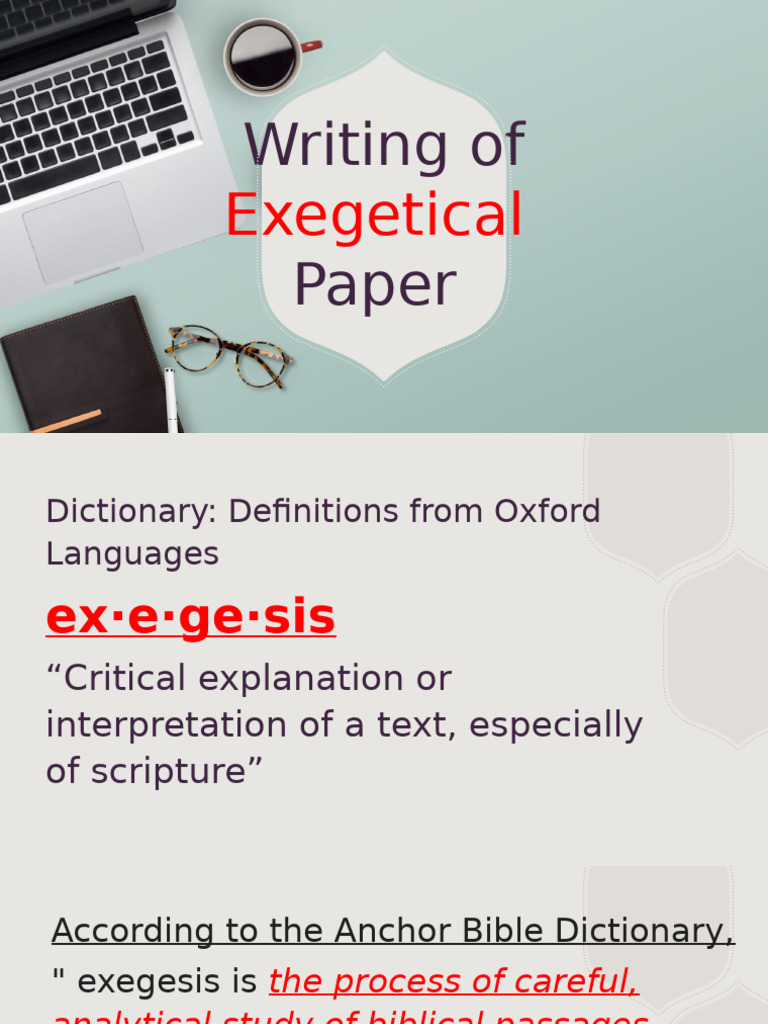 Writing of Exegetical | PDF | Exegesis | Semantics