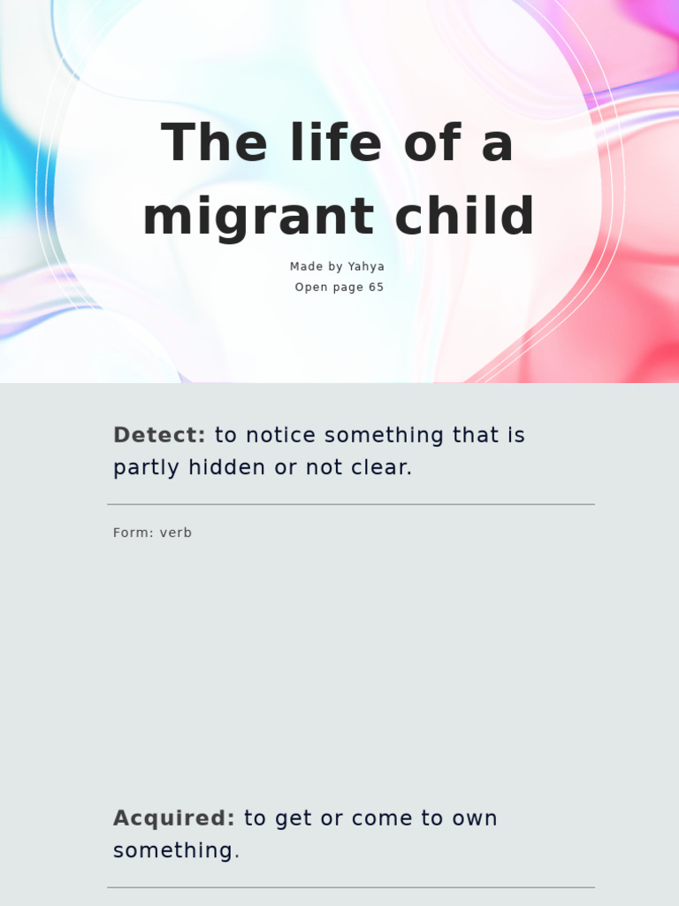 The Life of A Migrant Child | PDF