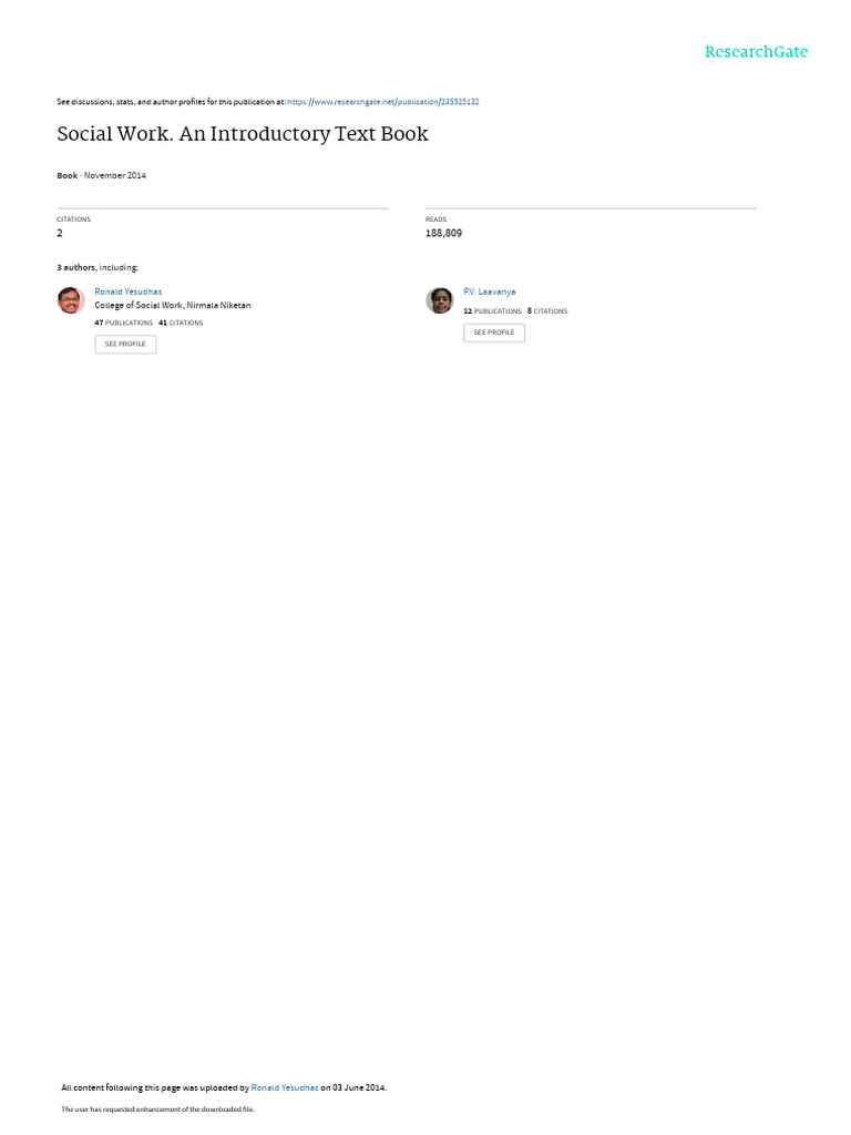 Social Work Book | PDF