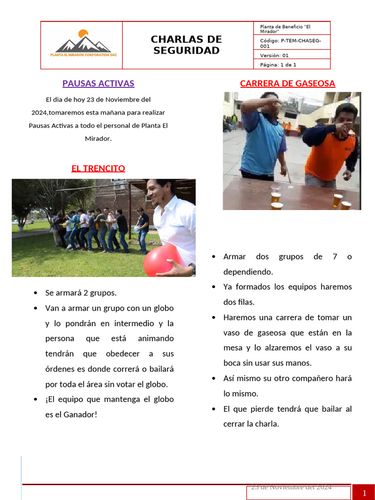 23.11.24 - Pausa Activa | PDF