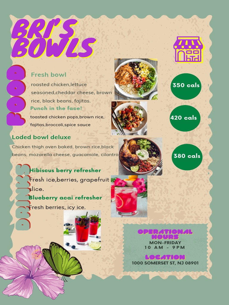 Bri's Bowls Menu | PDF