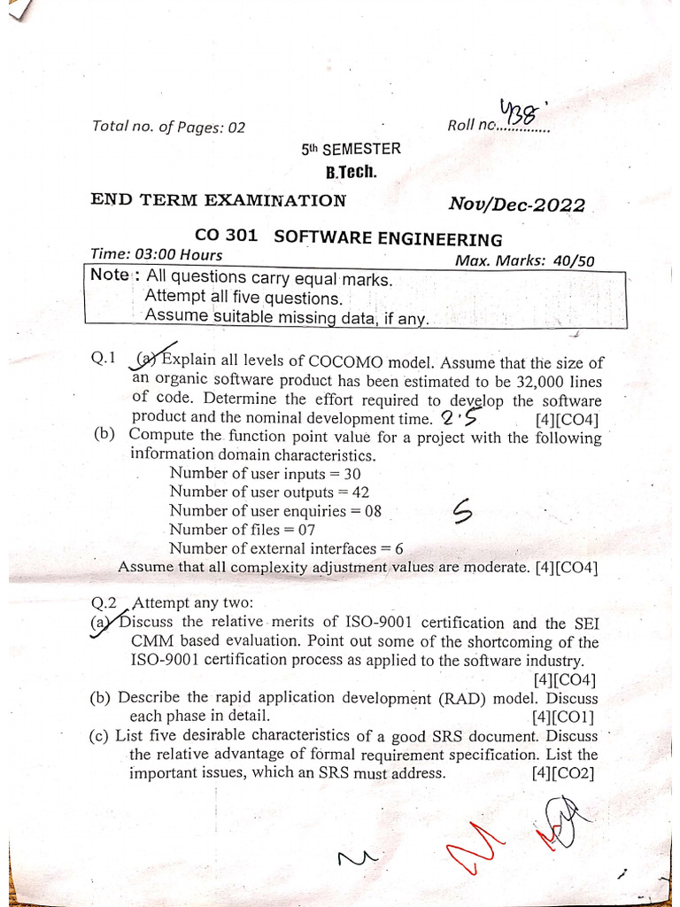 CO301 SE 2022 End Nov | PDF