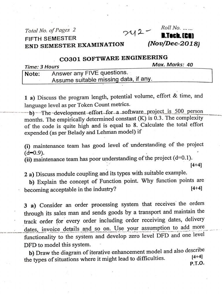 CO301 SE 2018 End Nov | PDF