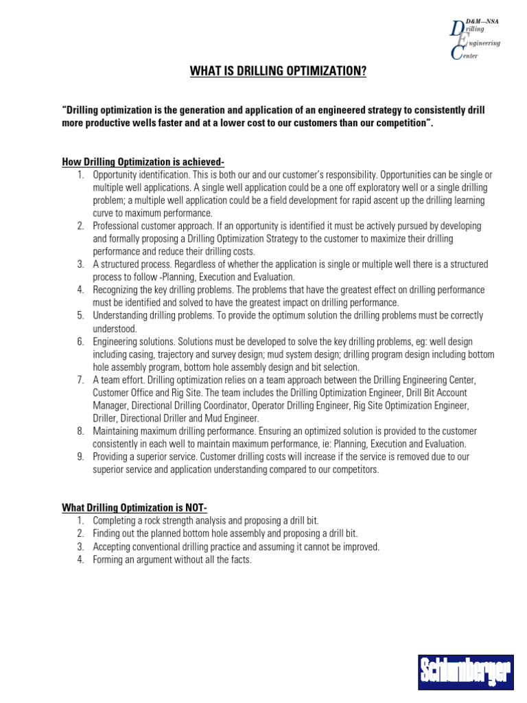 What Is Drilling Optimization | PDF | Mathematical Optimization | Oil Well