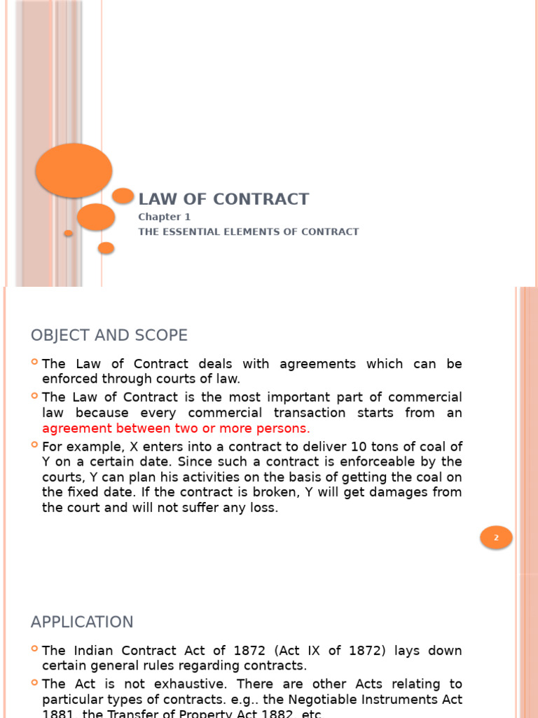 Chapter-2 Final Law | PDF | Offer And Acceptance | Civil Law (Legal System)
