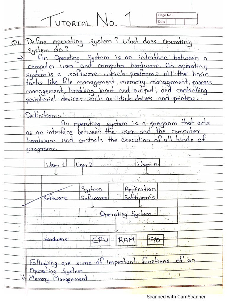 OS Tut 1 | PDF