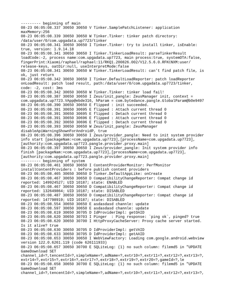 Com - Upgadata.up7723 Logcat | PDF | Computer Architecture | Computing