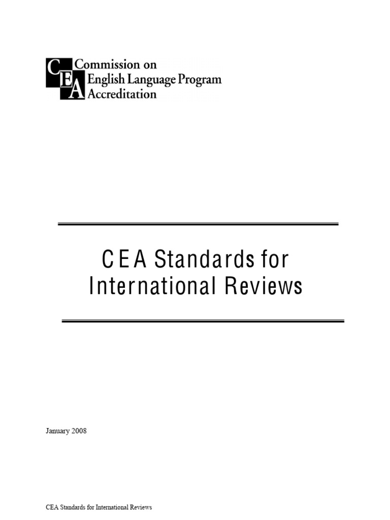 CEA Standards | PDF | Curriculum | Teachers