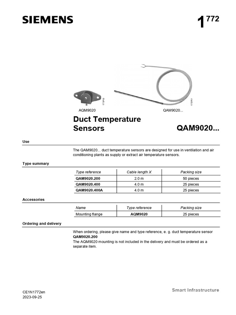 HVAC Duct Temperature Sensors | PDF | Waste Management | Duct (Flow)