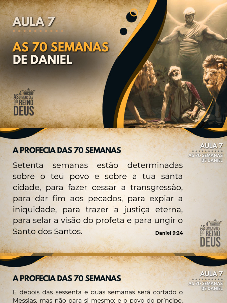 Profecia das 70 Semanas em Daniel | PDF | Anticristo | Daniel ...