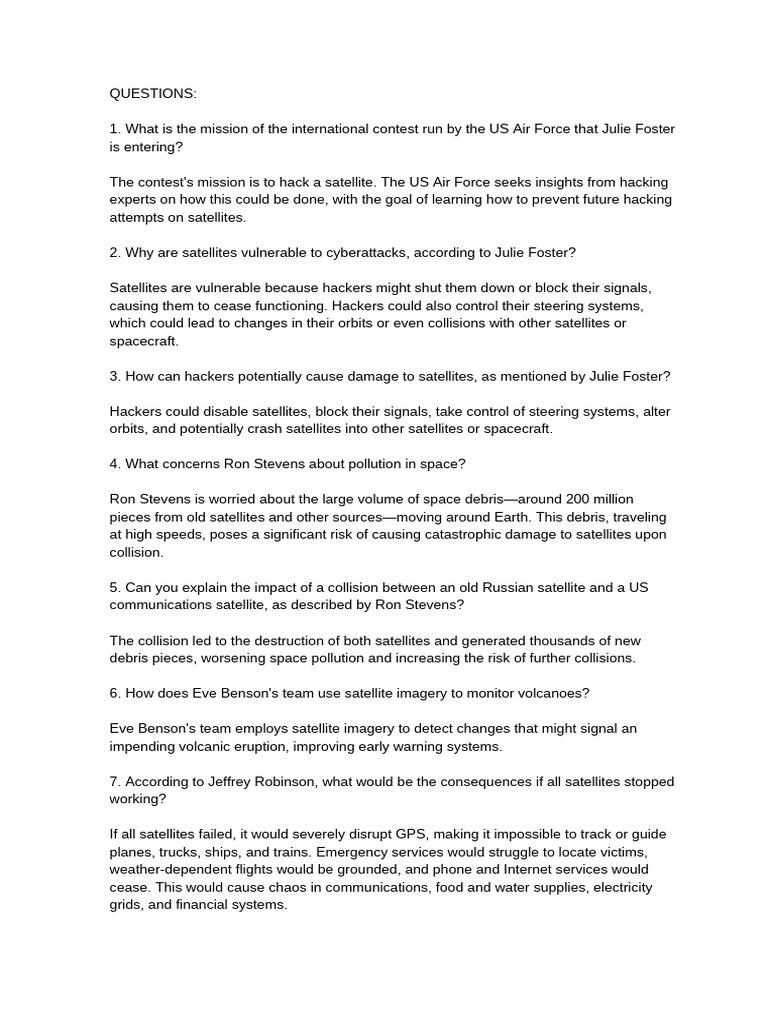 Super Satellites | PDF | Science & Mathematics