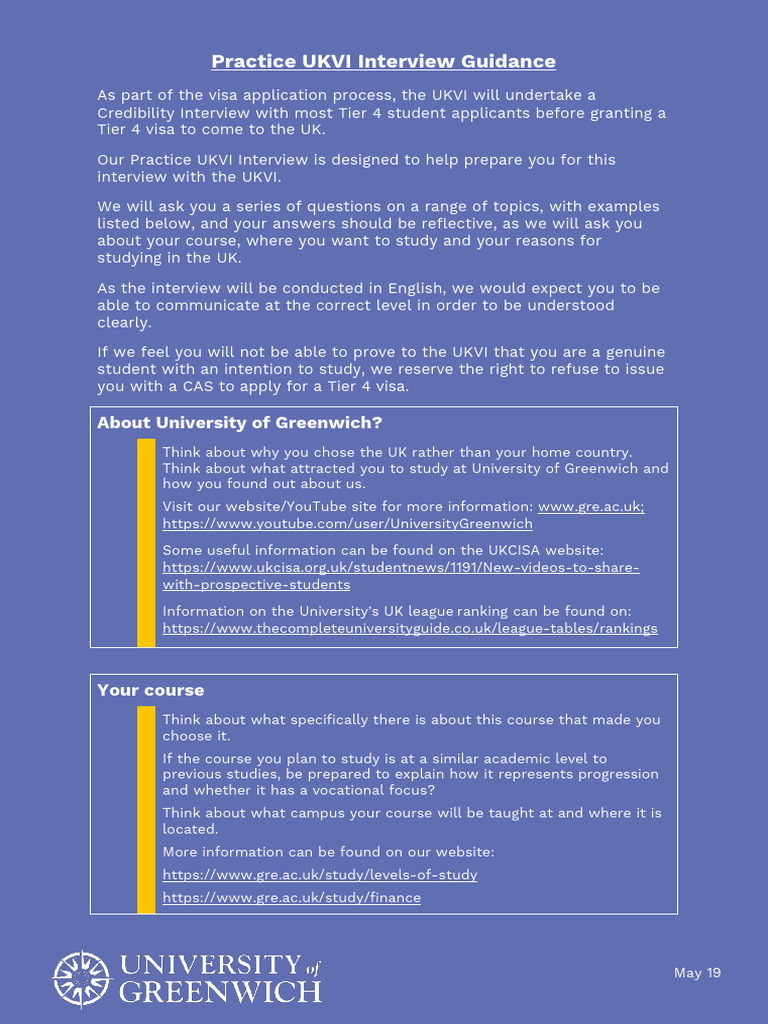 Practice UKVI Interview Guidance | PDF | Career & Growth
