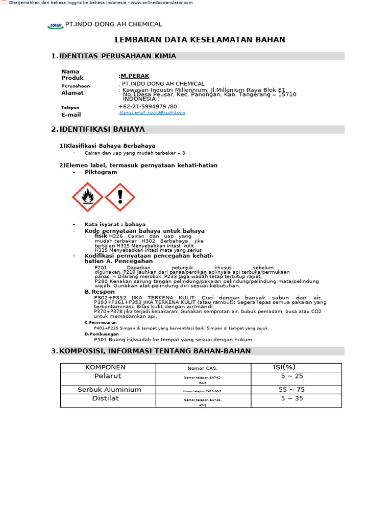 M.silver Msds en - En.id | PDF