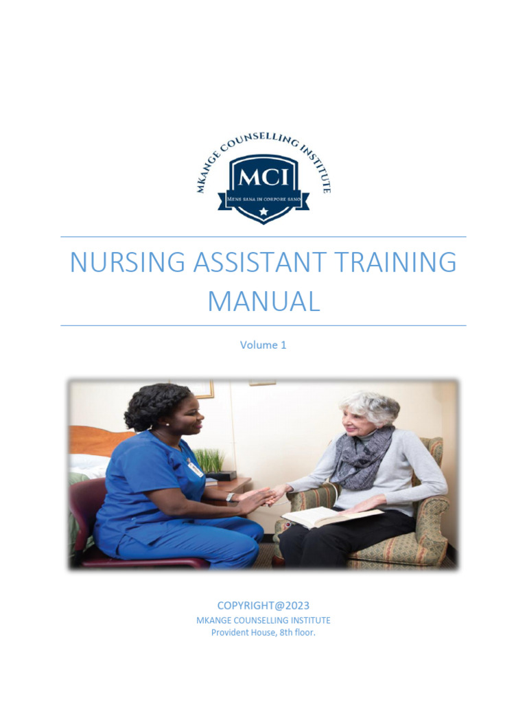 Nursing Assistant Training Manual | PDF | Human Body | Caregiver