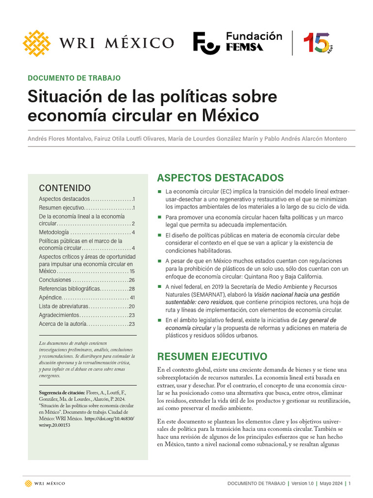 Políticas de Economía Circular en México | PDF | Residuos | Sustentabilidad