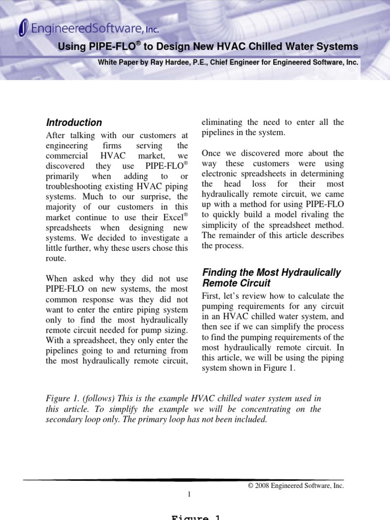 Using PIPE-FLO To Design New HVAC Chilled Water Systems | PDF