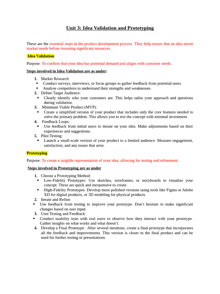 Idea Validation and Prototyping | PDF | Prototype | Human Communication