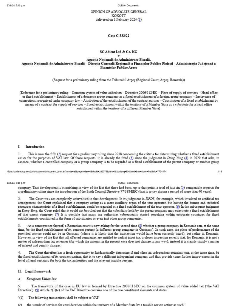 C-533-22 Adient | PDF | Taxes | Value Added Tax