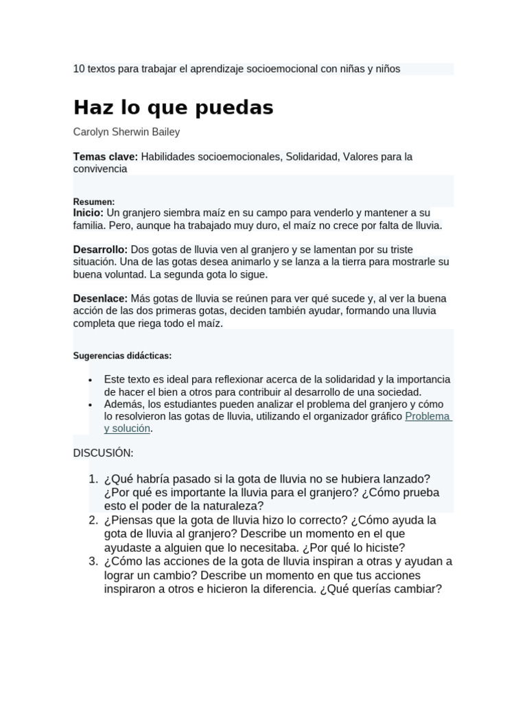 Guía para Lecturas Socioemocionales | PDF | Las emociones | Adolescencia