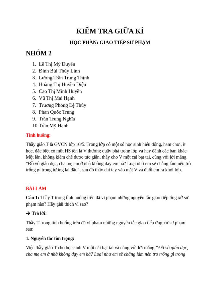 Nhóm 2 Gi A Kì GTSP | PDF