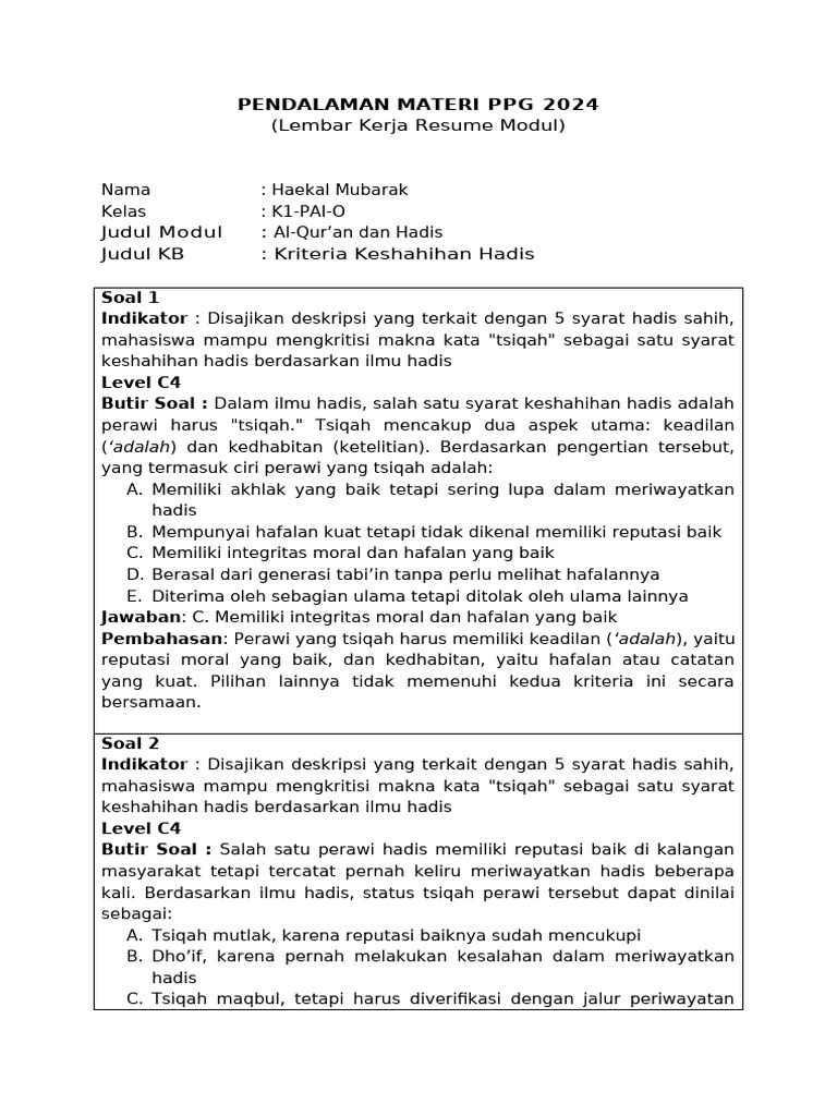Soal KB 3 | PDF