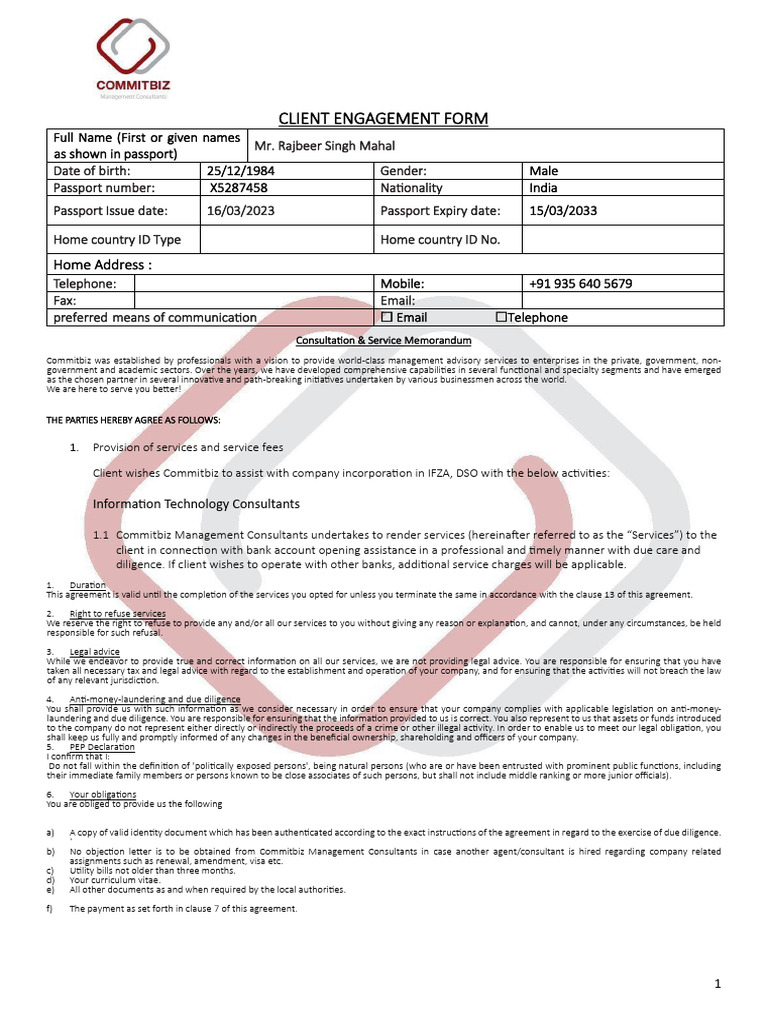 ENGAGEMENT Resources | PDF | Legal Liability | Indemnity