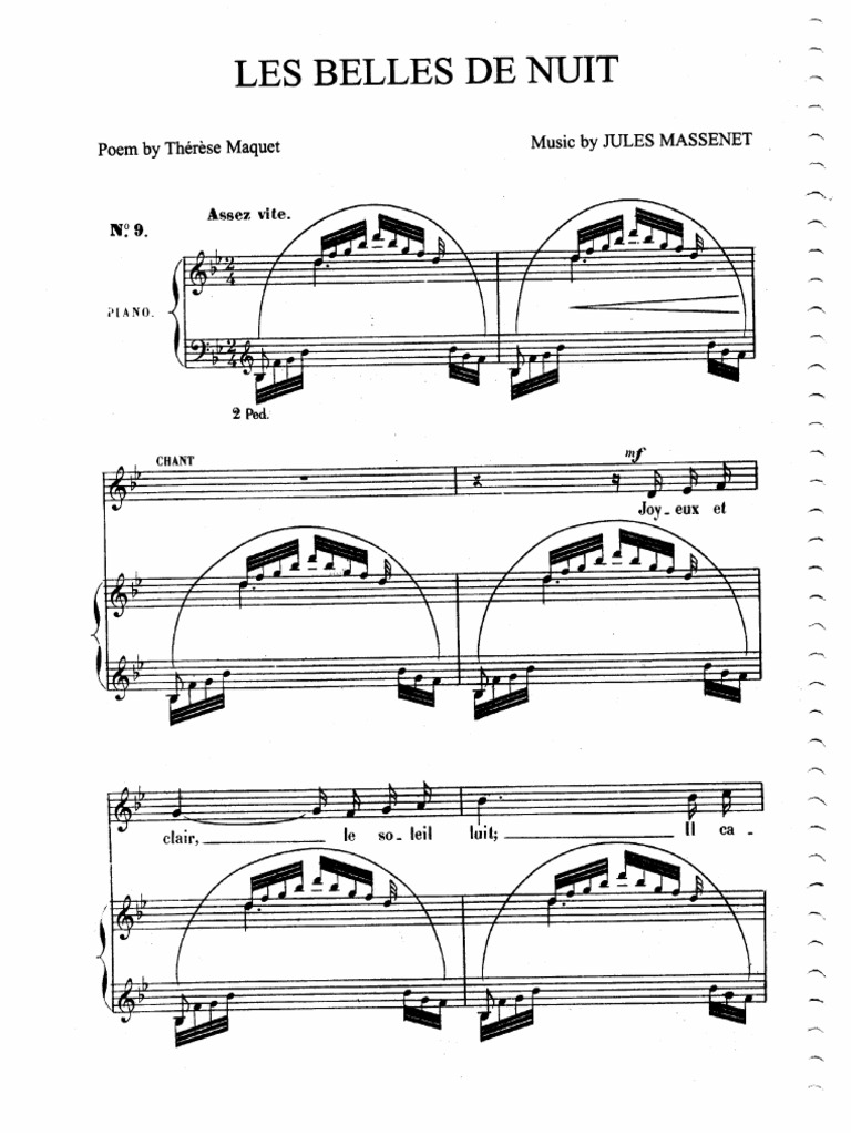 Massenet - Les Belles de Nuit | PDF