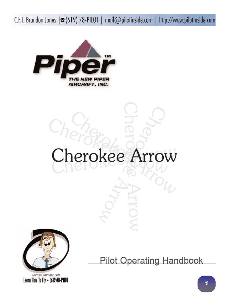 Piper - Cherokee Arrow PA28 180R 1979 | PDF | Aerospace | Aerospace ...
