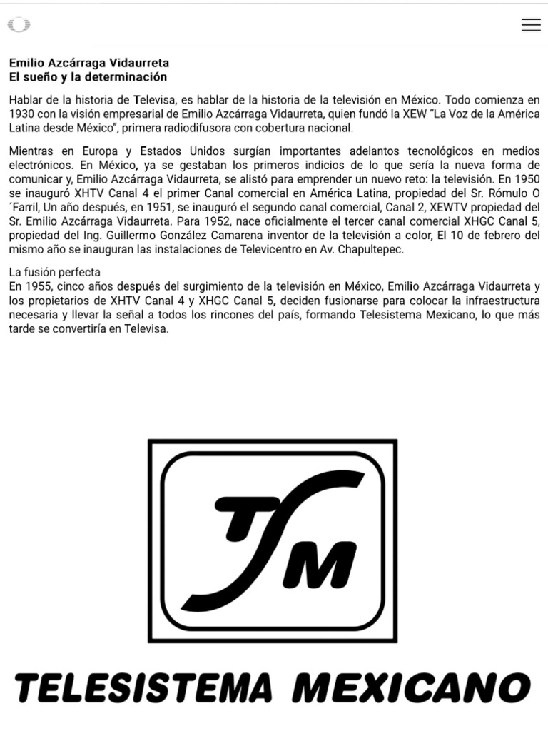 Historia de Televisa | PDF