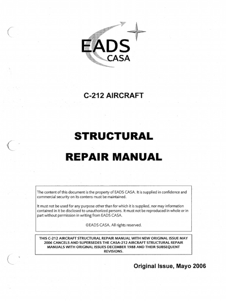 C-212 Structural Repair Manual Vol 1 | PDF