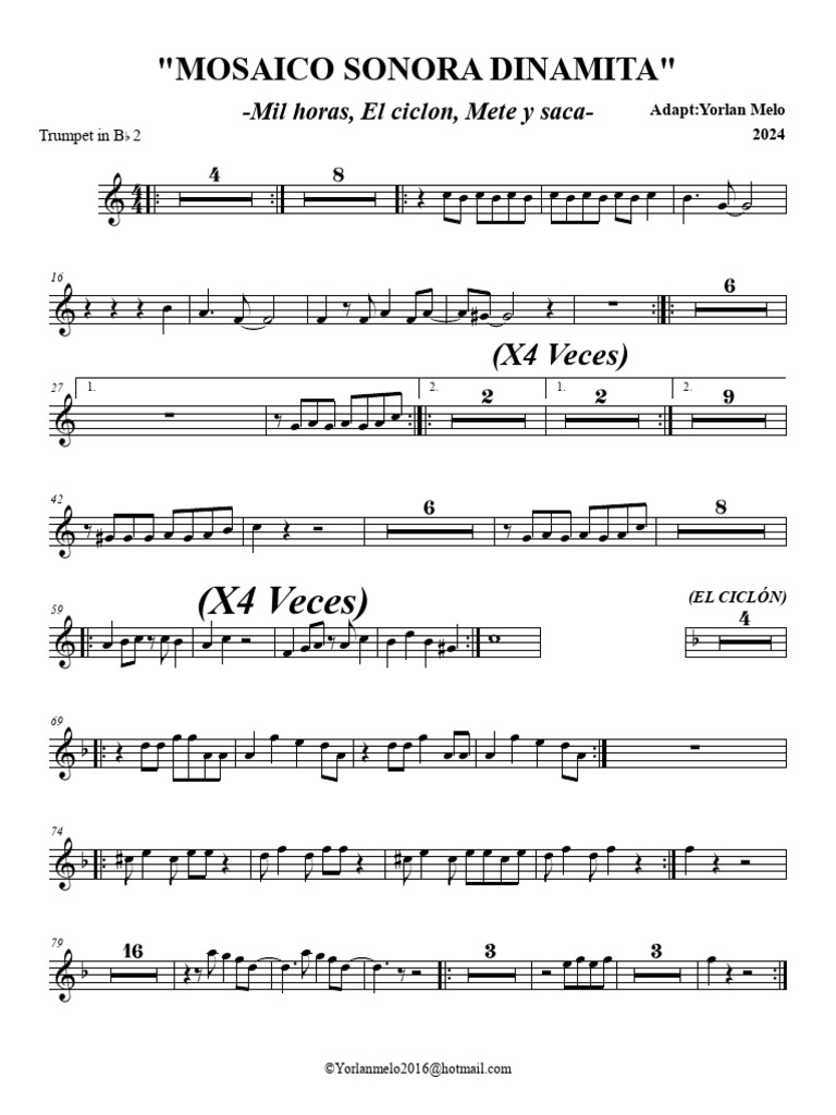 Mete y Saca - Trumpet in BB 2 | PDF