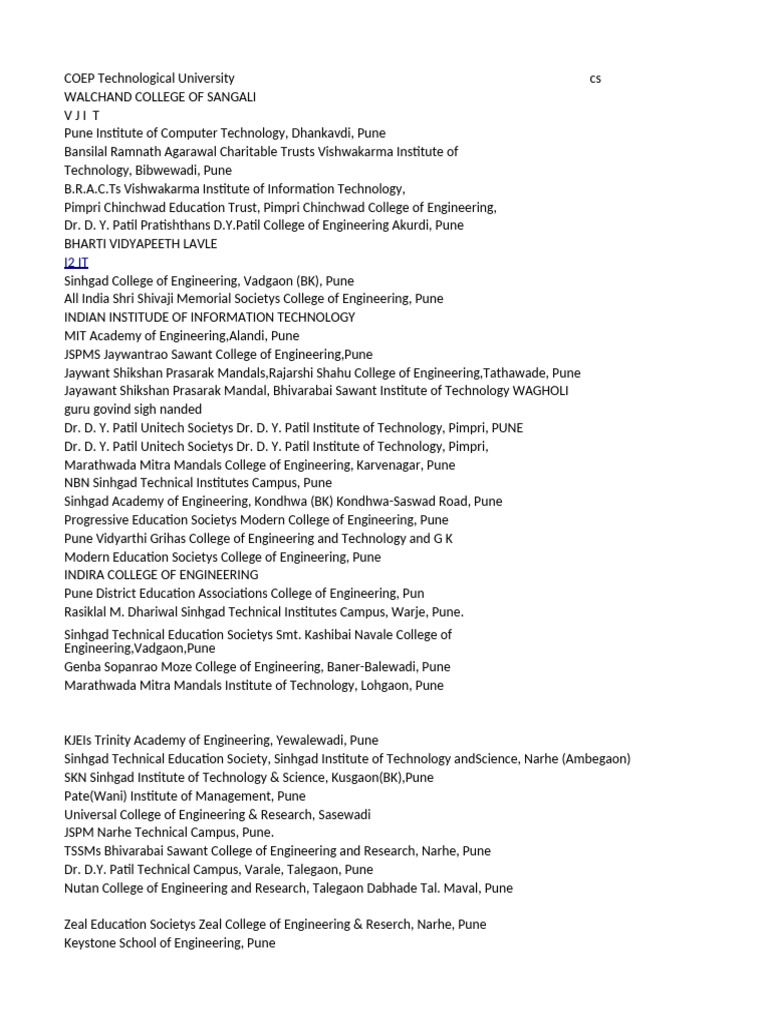 Cap ROUND 2 COLLEGE LIST | PDF | Art | Computers