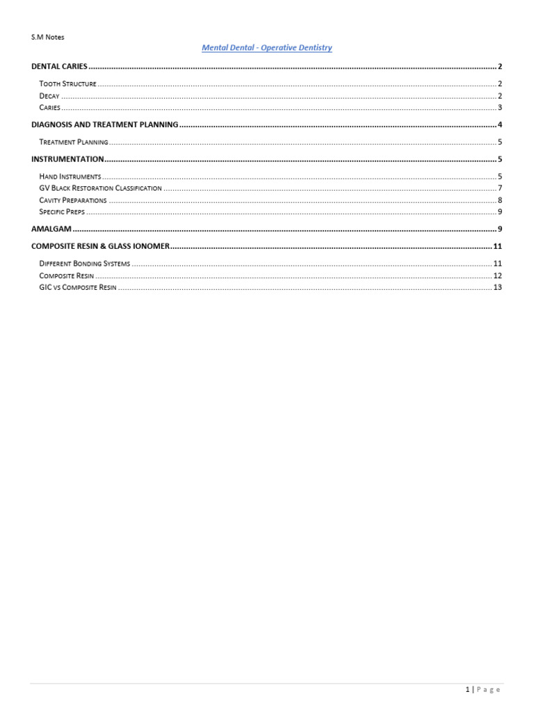 mental-dental-operative | PDF | Tooth Enamel | Dental Composite