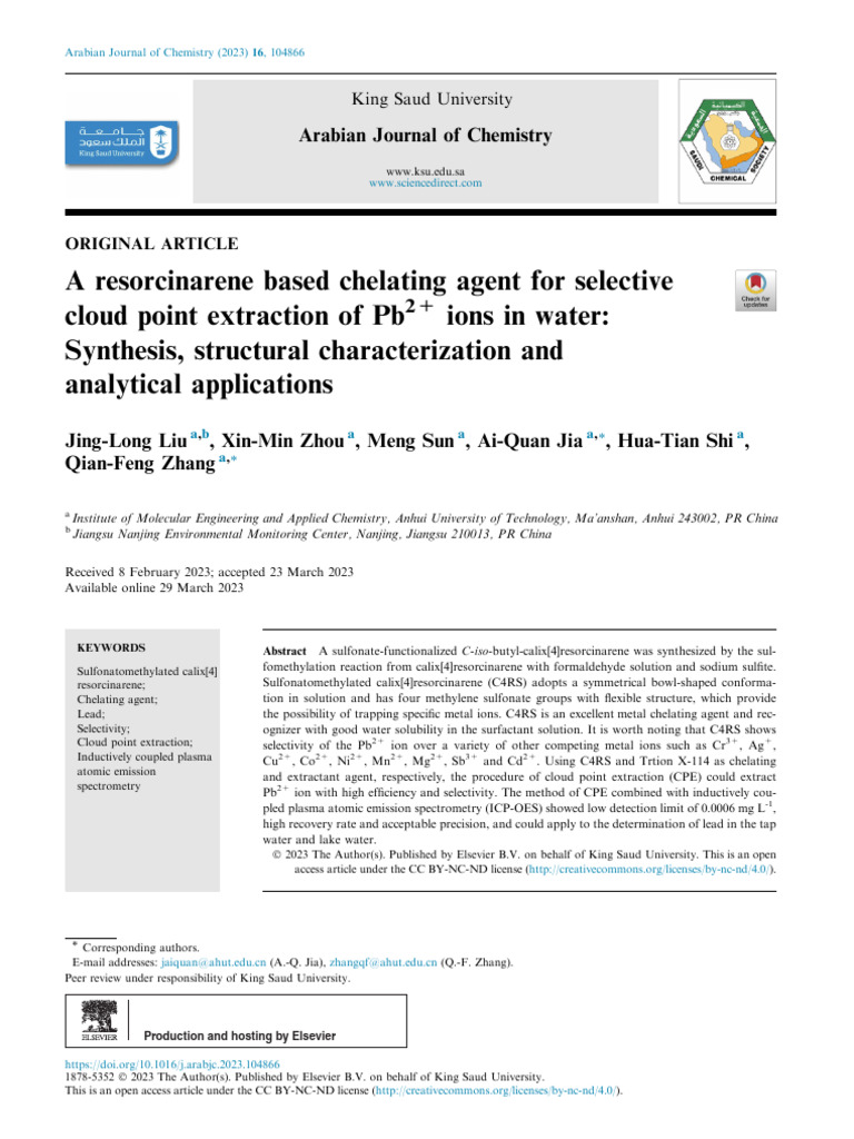Artículo 1 | PDF | Detection Limit | Absorption Spectroscopy