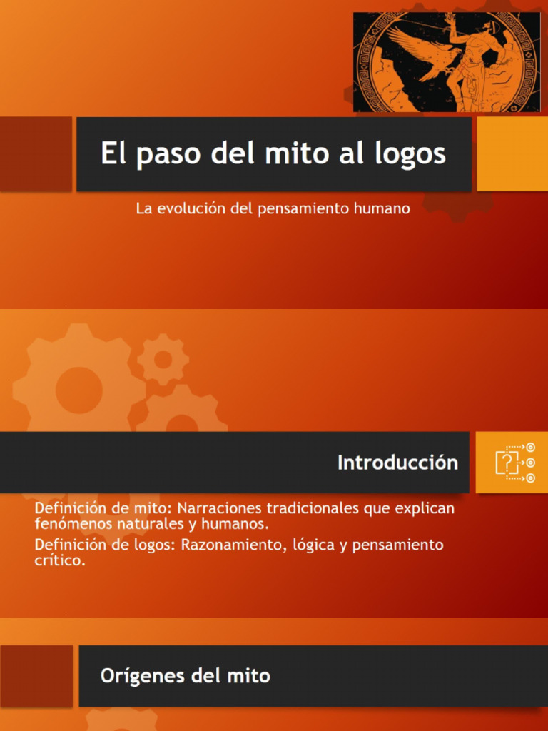 Presentación y Cestionario El Paso Del Mito Al Logos | PDF