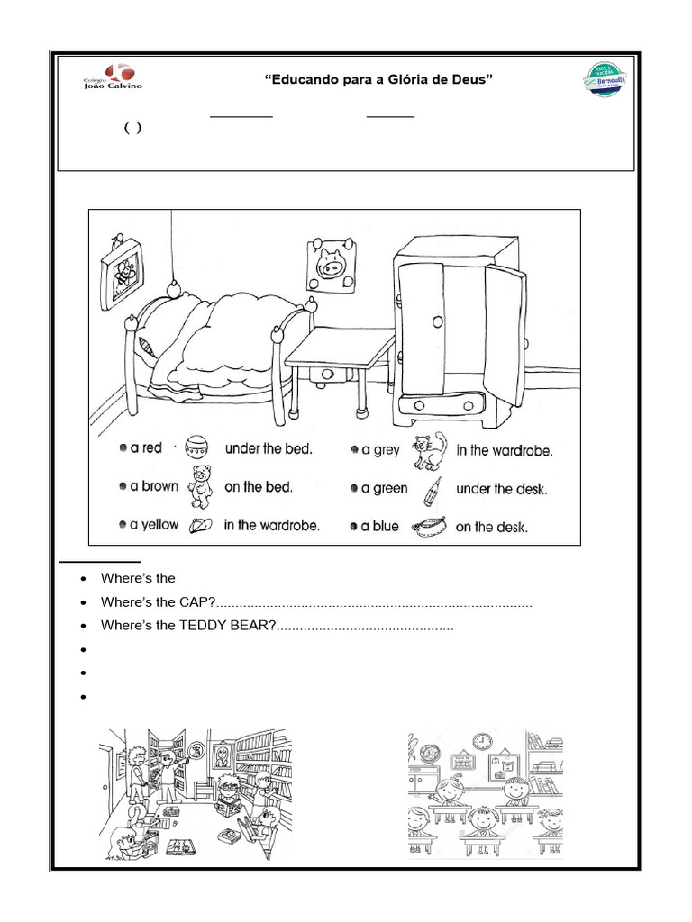 English Vocabulary and Coloring Activity | PDF