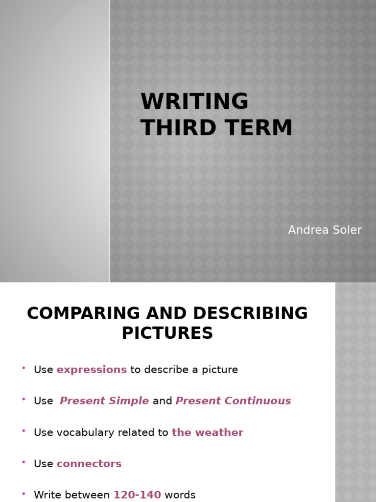 Writing Third Term | PDF