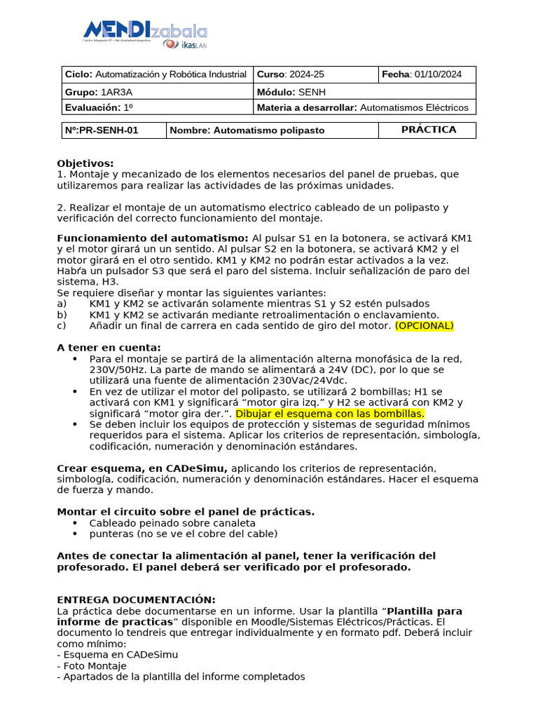 PR Senh 01 | PDF | Electricidad | Ingeniería