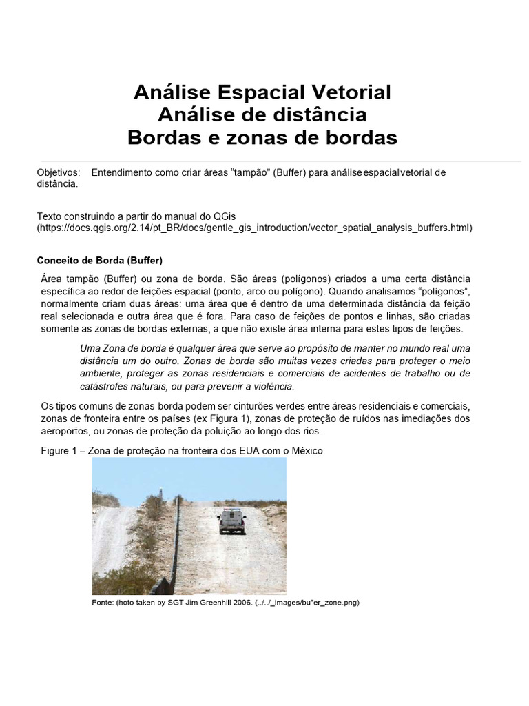 Análise Espacial Vetorial - Zona Tampão - Buffer | PDF | Vetor ...