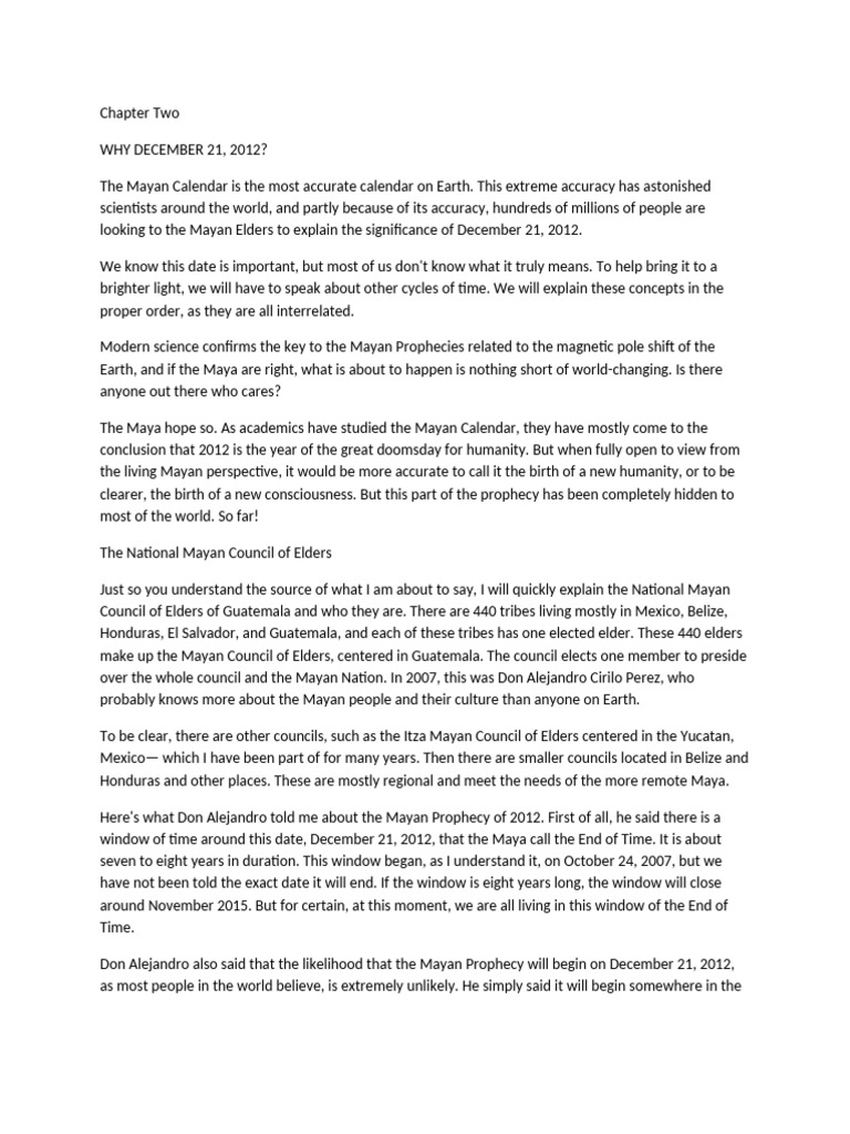 Chapter Two-WPS Office | PDF | 2012 Phenomenon | Maya Civilization