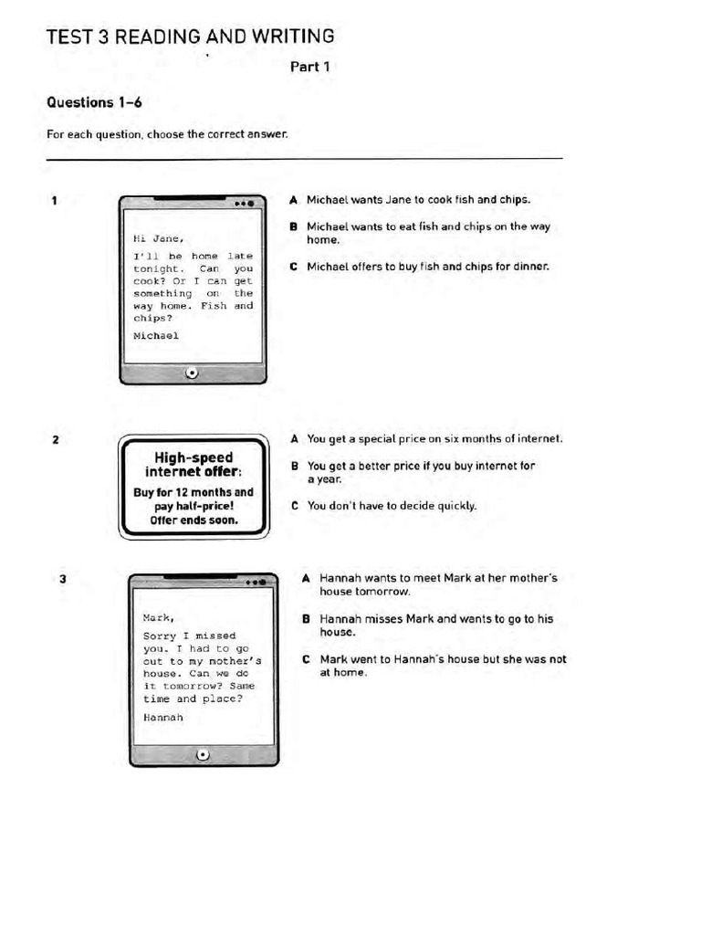 Test 3 Reading and Writing | PDF